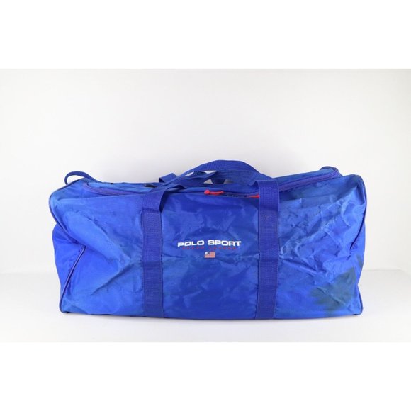 Ralph Lauren | Bags | Vintage 9s Polo Sport Ralph Lauren Spell Out Flag Logo Large Duffel Bag ...